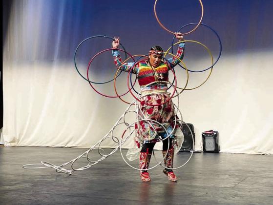 Starr Chief Eagle brings hoop dance to students | Timber Lake Topic